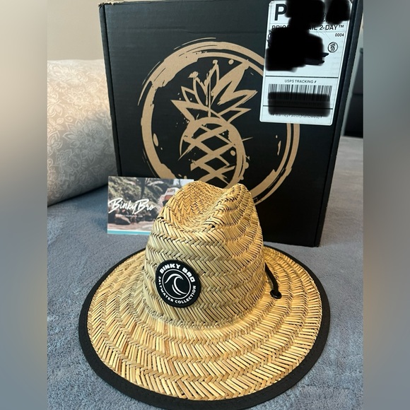 Binky Bro | Accessories | Binky Bro Kids Straw Hat With Black Trim ...